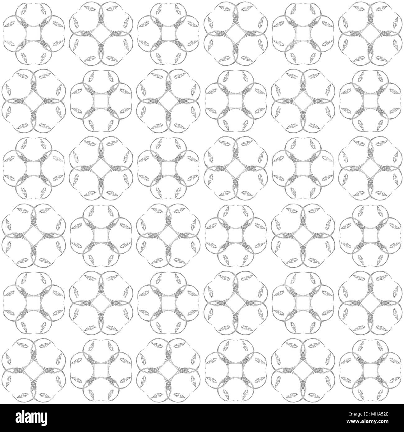 Seamless abstract black texture fractal patterns on white background ...