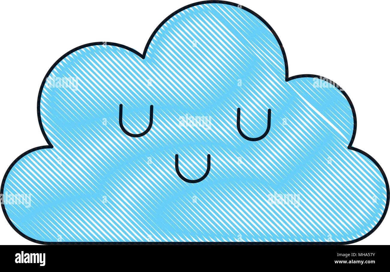 cute cloud kawaii character vector illustration design Stock Vector ...