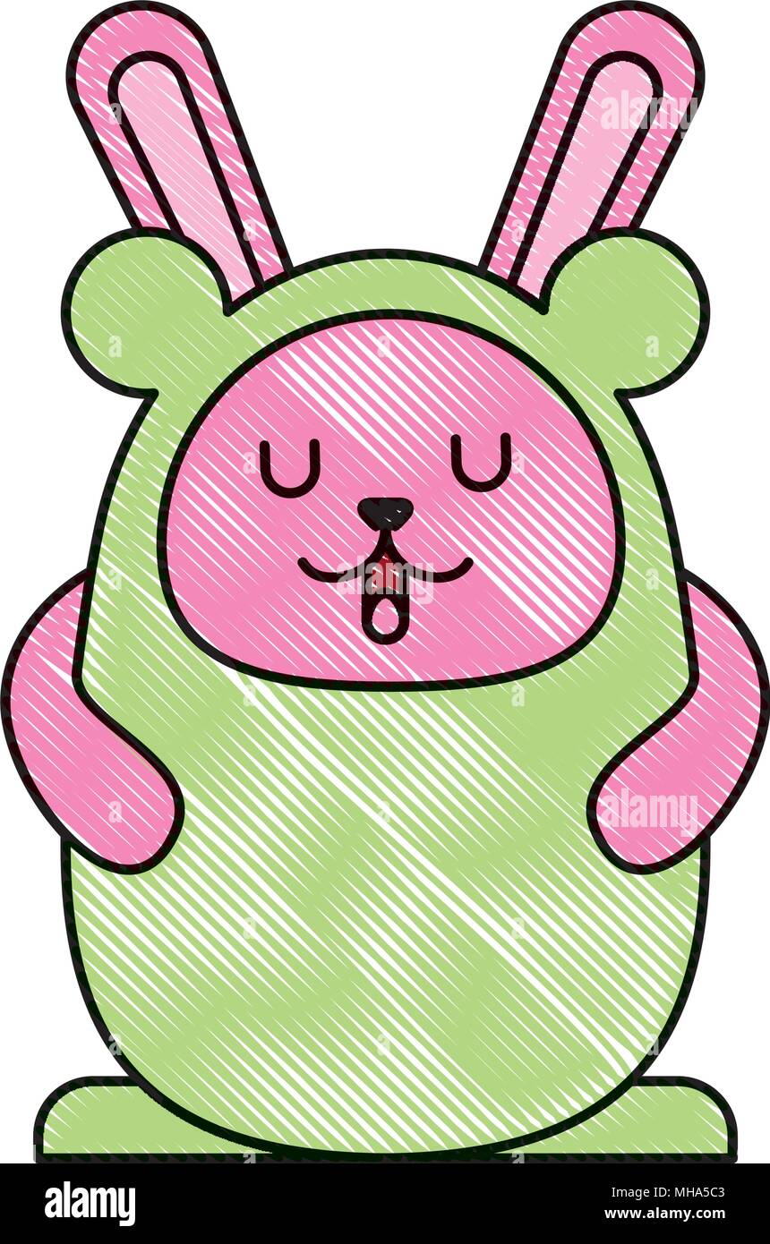 cute rabbit with toad costume vector illustration design Stock Vector ...