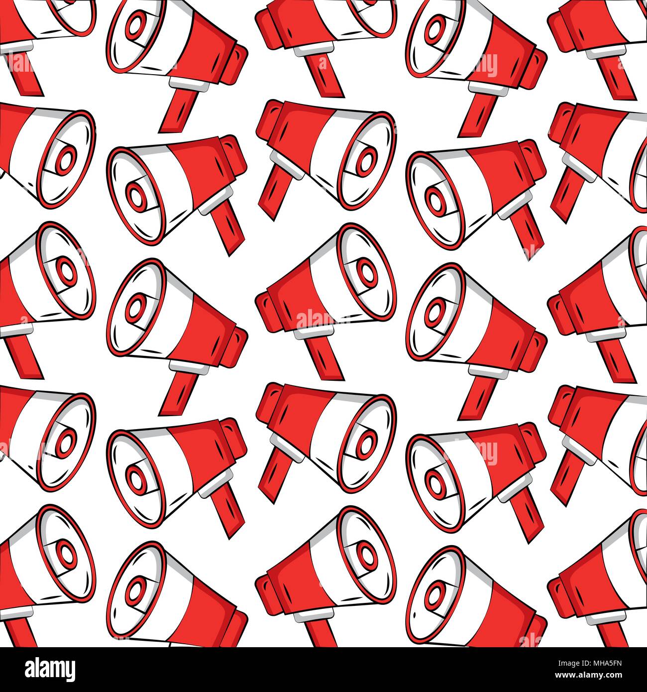 megaphone pop art style pattern background vector illustration design ...