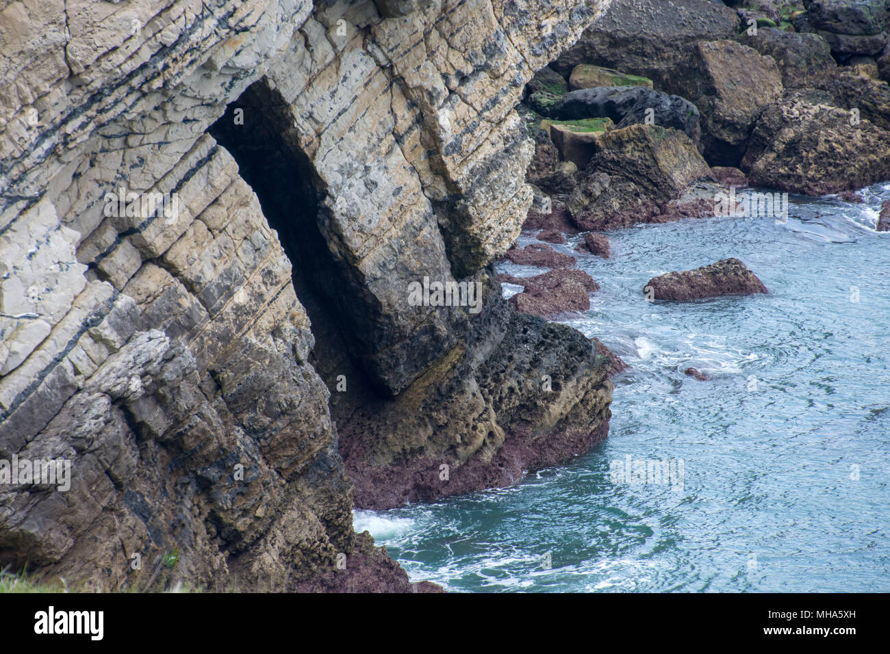 Rock formation in Pondfield cove near Worbarrow Bay