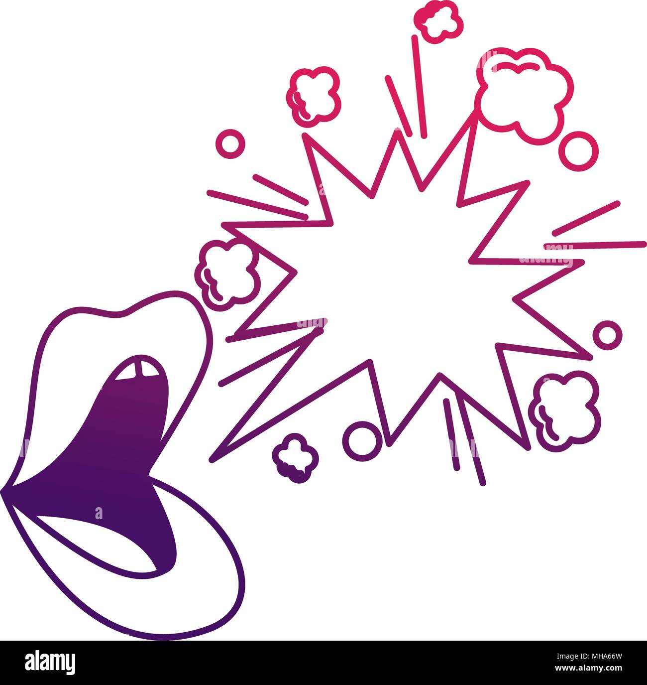 Love mouth lips explosion cartoon Stock Vector Images - Alamy