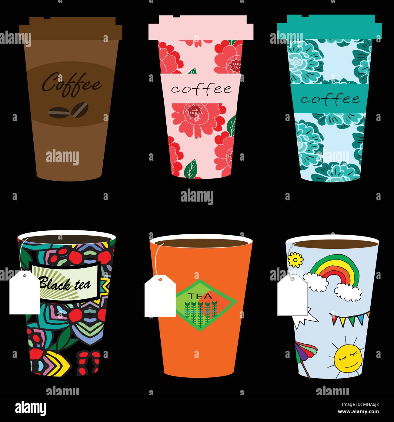 Paper food container cup Stock Vector Images - Alamy