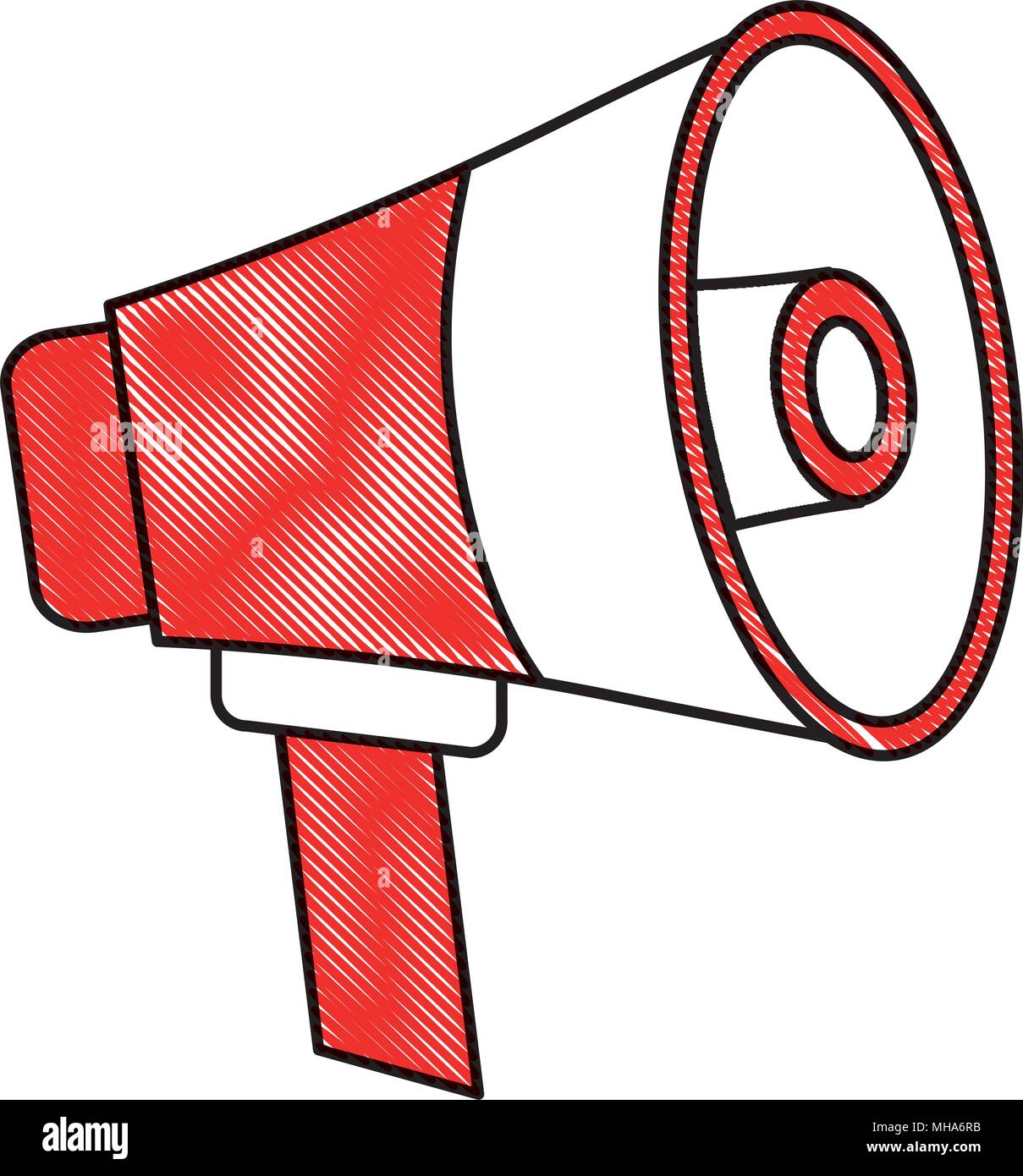 megaphone sound voice alert advertising vector illustration Stock ...