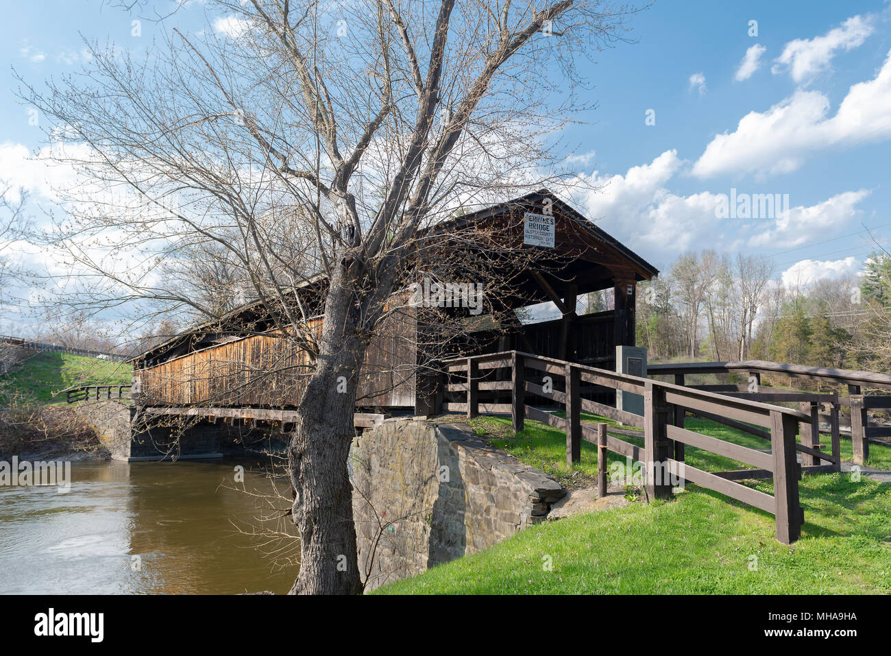 Perrine's Bridge is the second oldest covered bridge in the State of ...