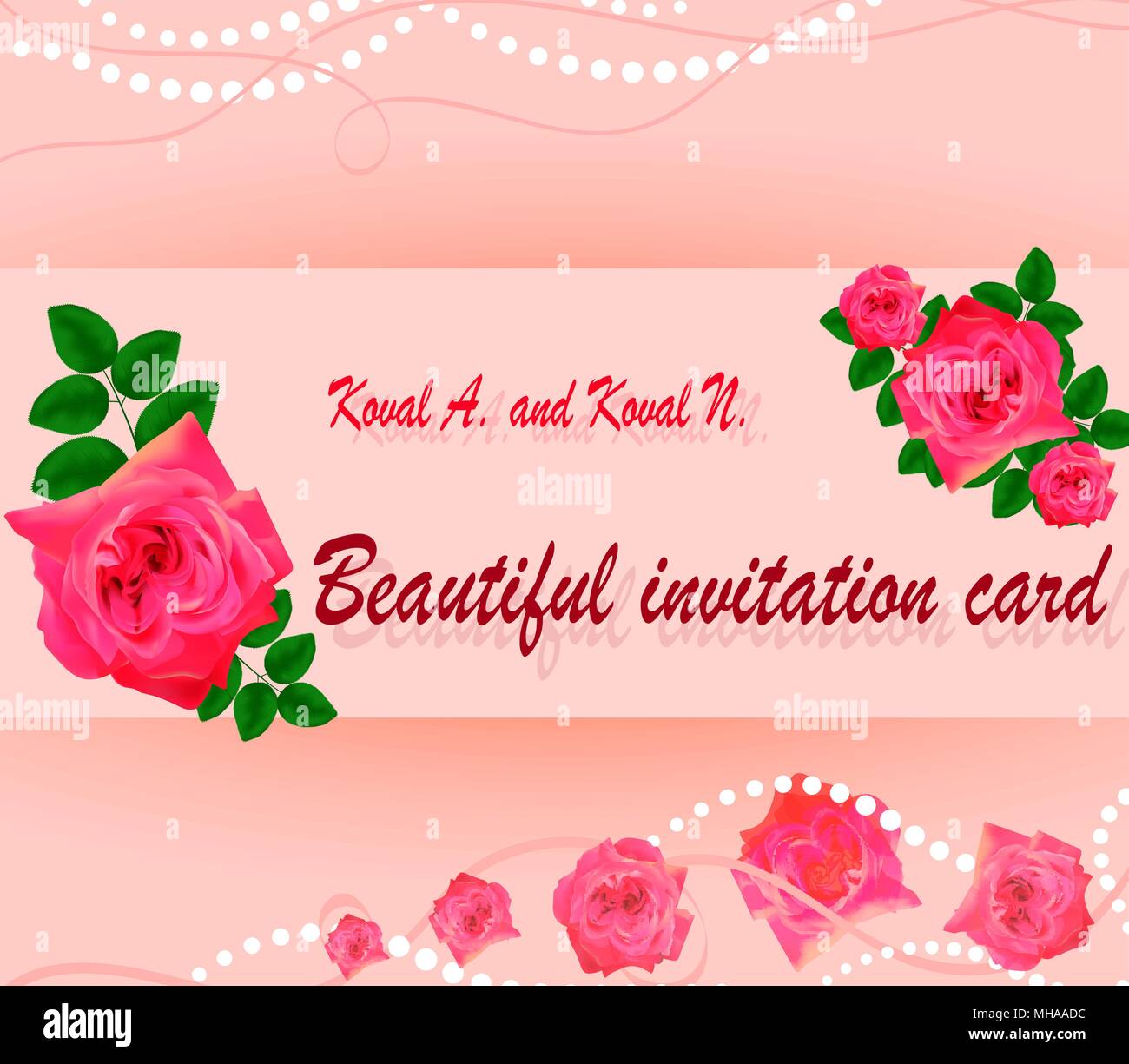 Vector rose. Design of postcards, covers invitations Stock Vector Image ...