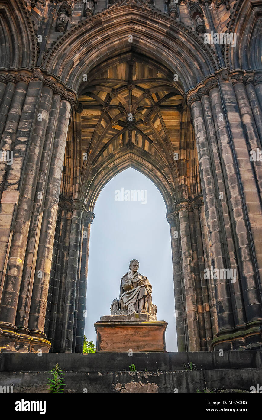 The walter scott monument on princess street, Edinburgh, Scotland Stock ...