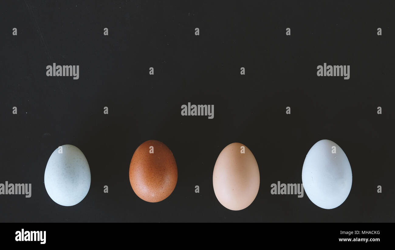 Group of farm chicken eggs from harvest Stock Photo - Alamy
