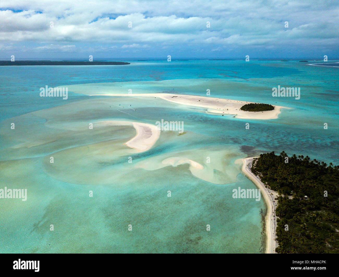 Aerial of aitutaki lagoon hi-res stock photography and images - Alamy