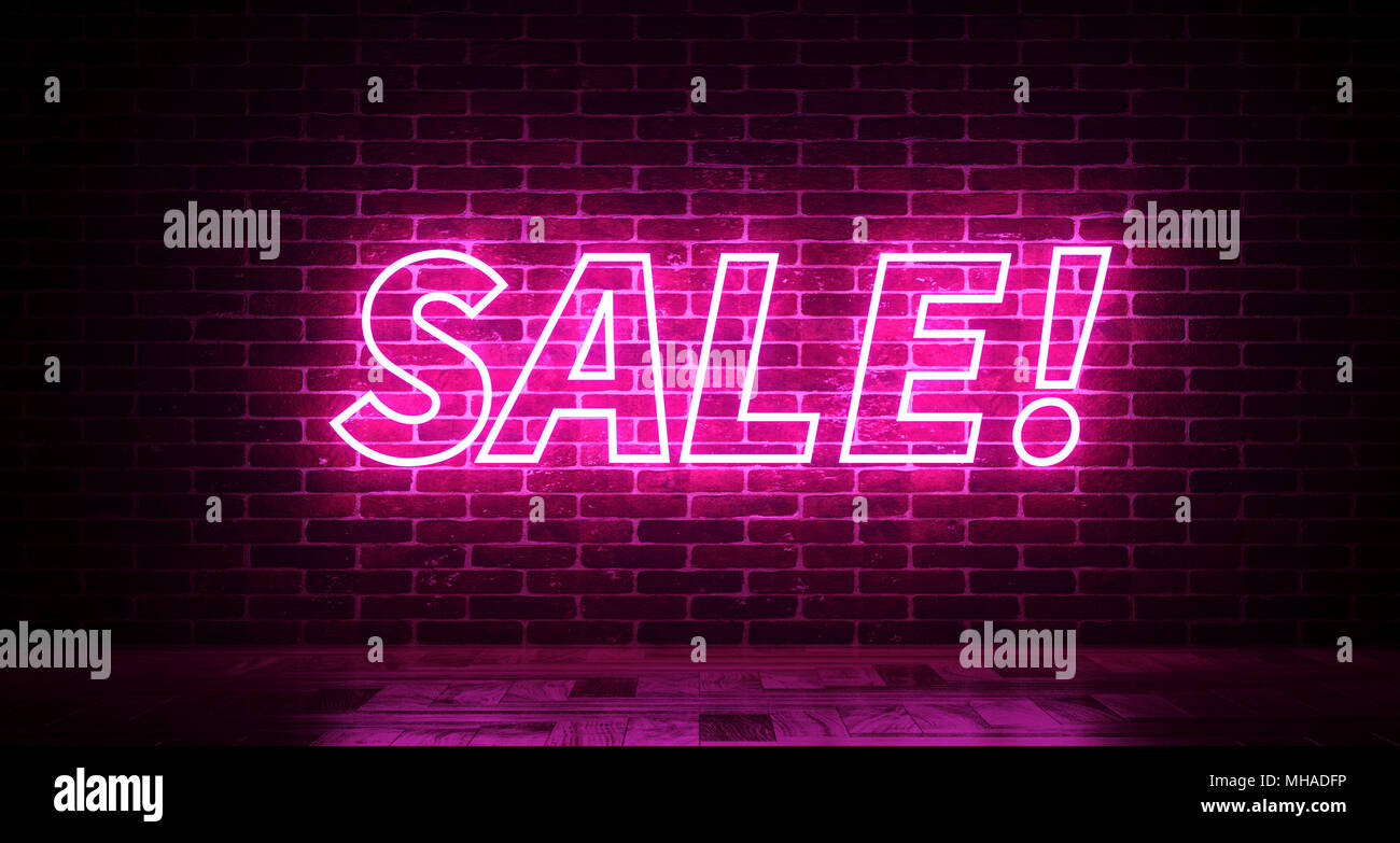 Neon Sale Sign High Resolution Stock Photography and Images - Alamy