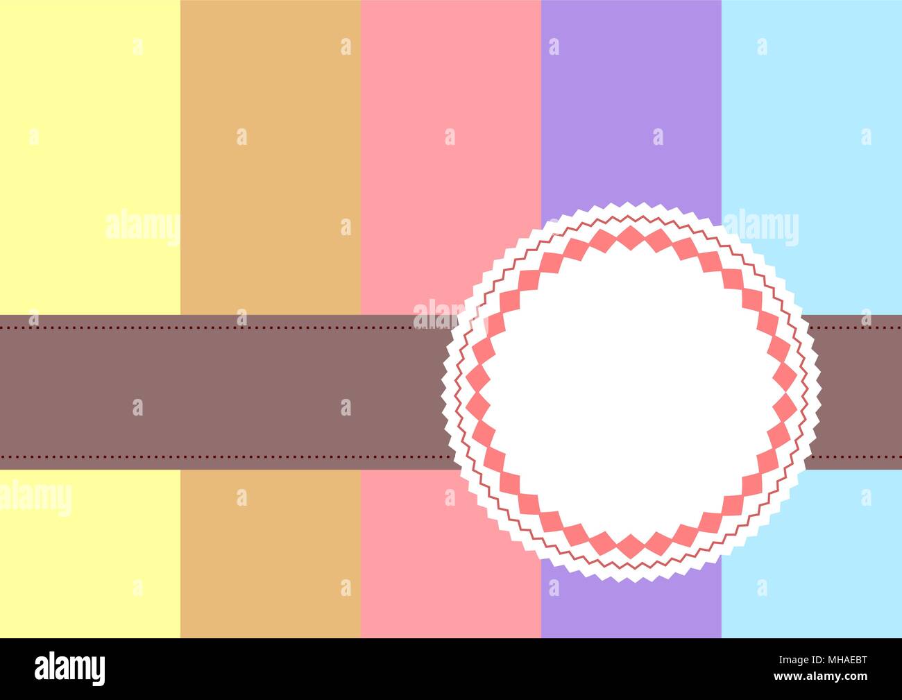 Background with vintage colors and circular label. Vector illustration ...