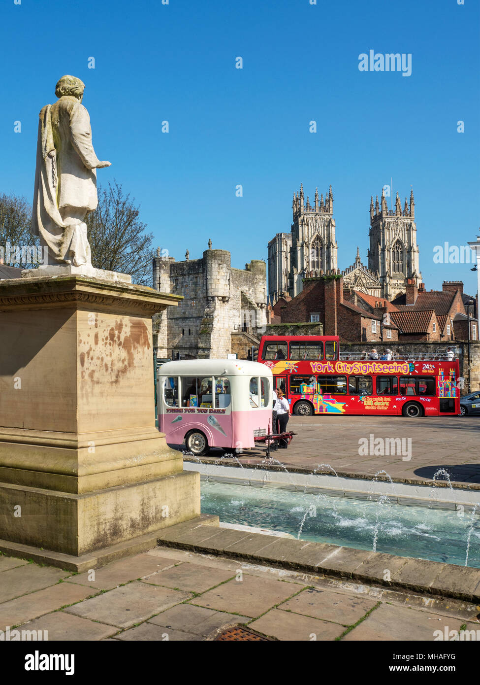 View toward York Minster from the William Etty statue in Exhibition ...