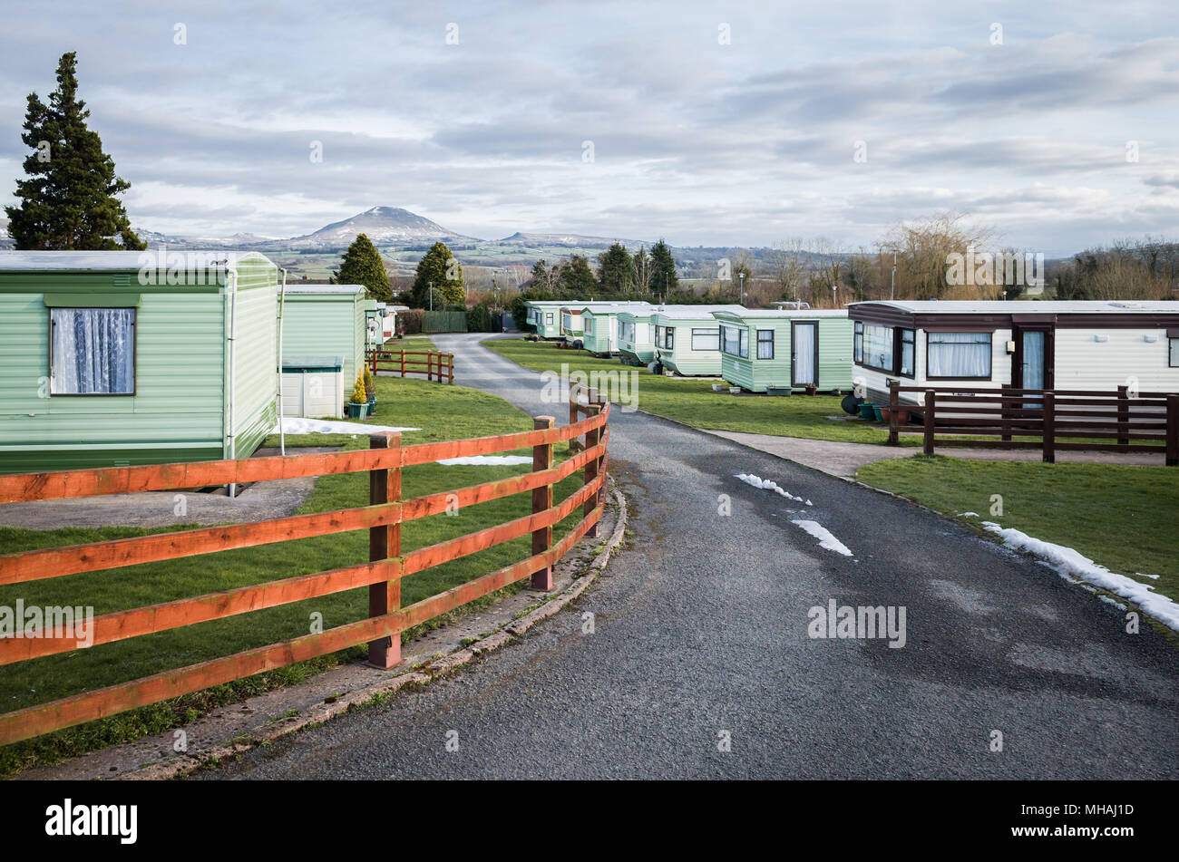 Vintage static caravan hi-res stock photography and images - Alamy