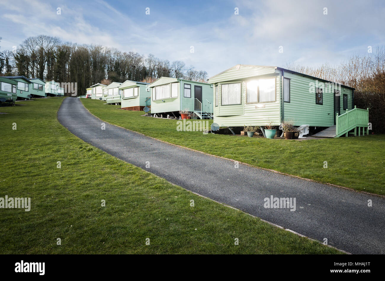Vintage static caravan hi-res stock photography and images - Alamy