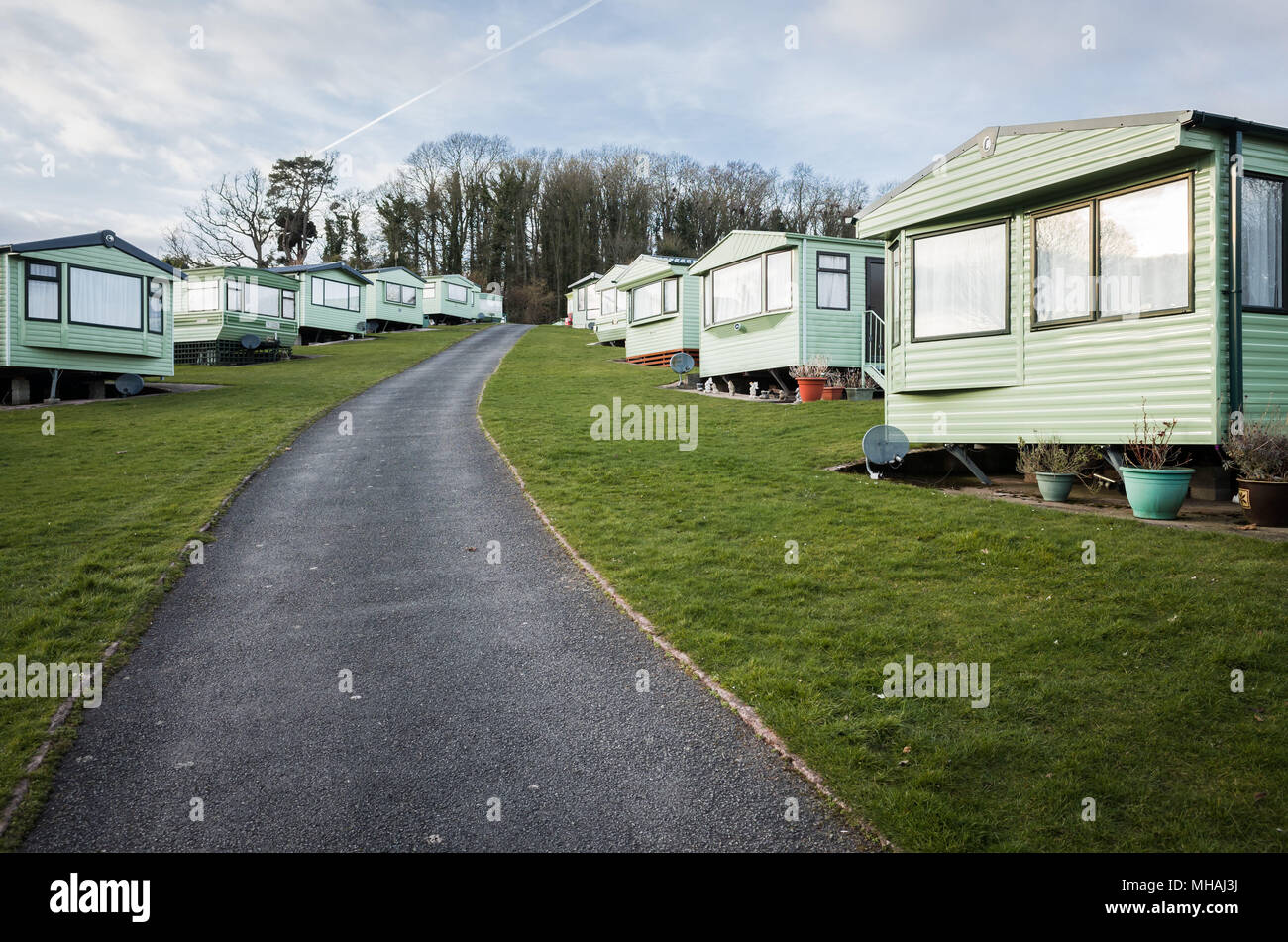 Vintage static caravan hi-res stock photography and images - Alamy