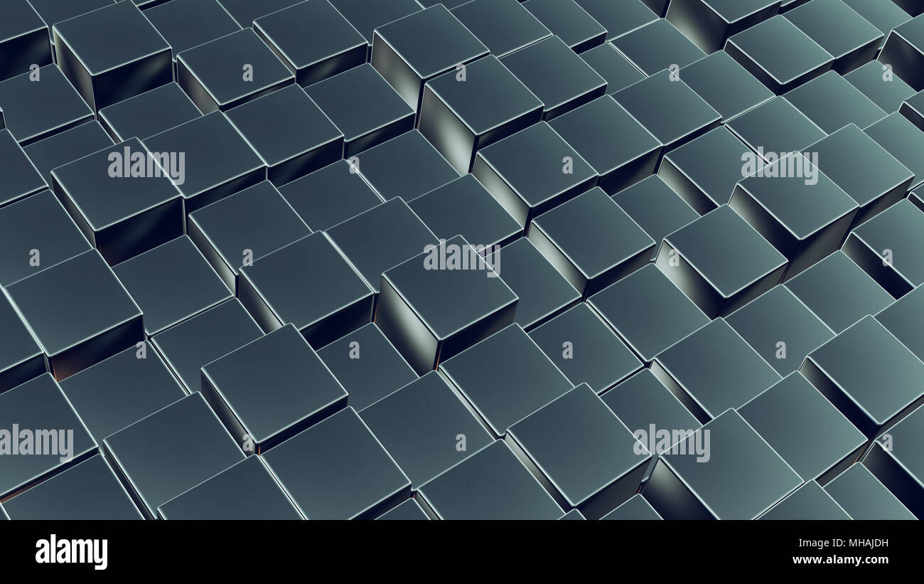 Cubes array in repeating pattern, abstract 3d rendering illustration of ...