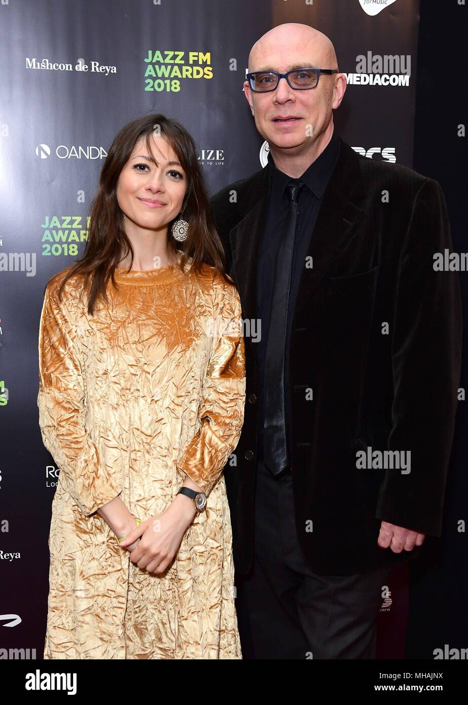 Yazz Ahmed and Noel Langley arrive for the Jazz FM Awards at Shoreditch ...