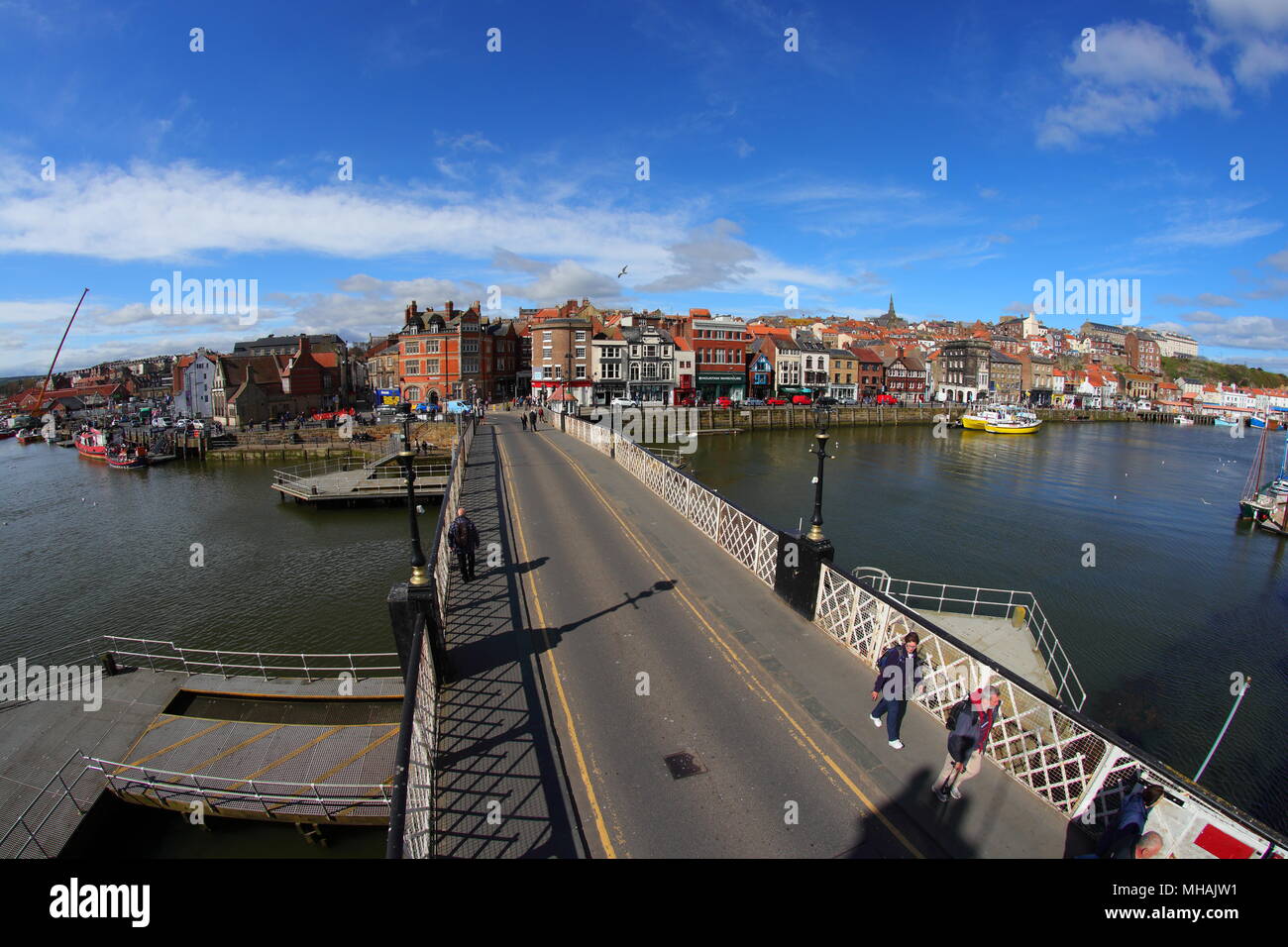 Whitby Swing Bridge Stock Photo - Alamy