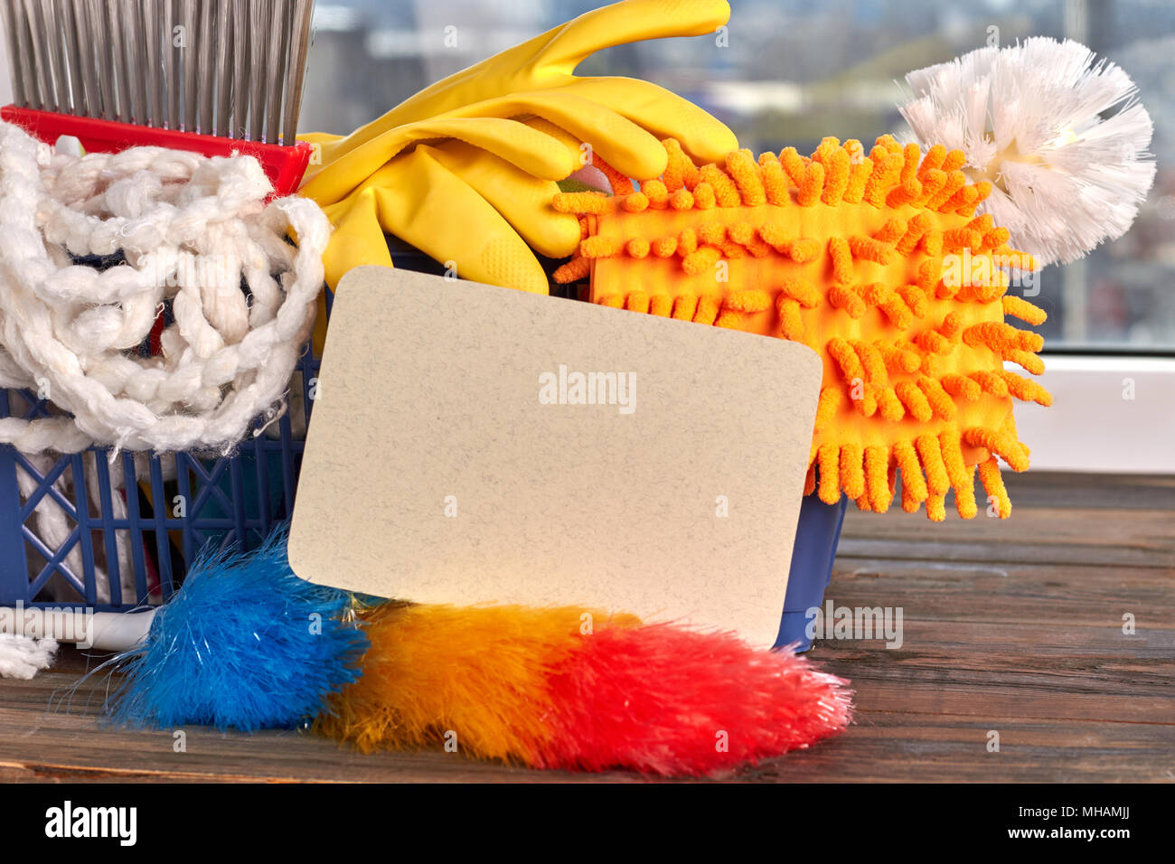 House cleaning supplies hi-res stock photography and images - Alamy