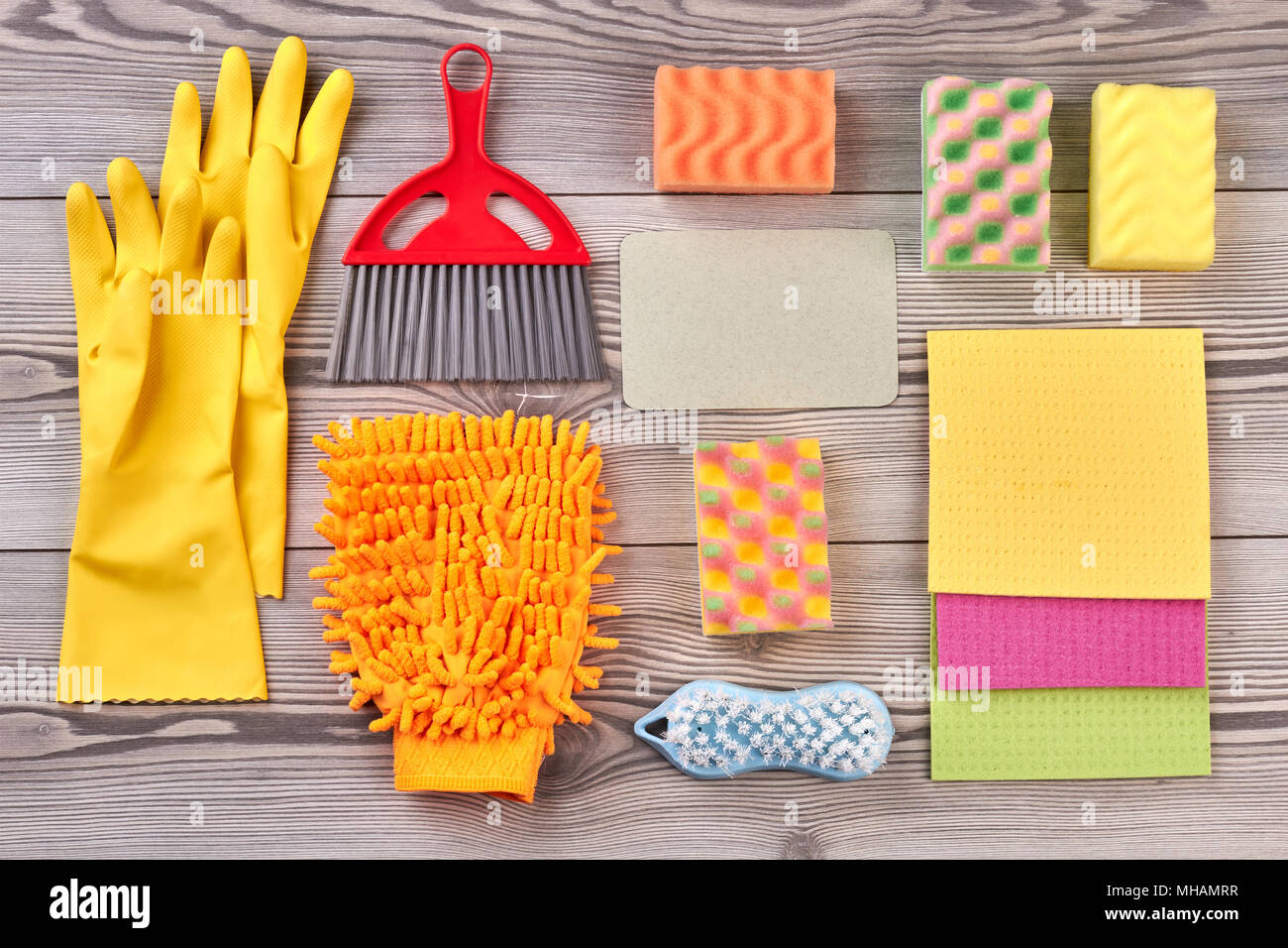 Set of house cleaning products Stock Photo - Alamy