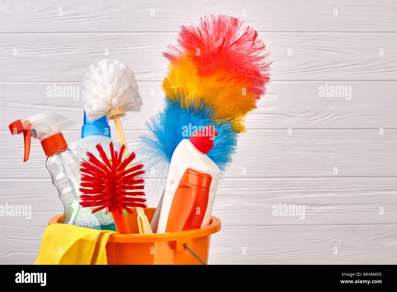 Cleaning supplies set bucket hi-res stock photography and images - Alamy