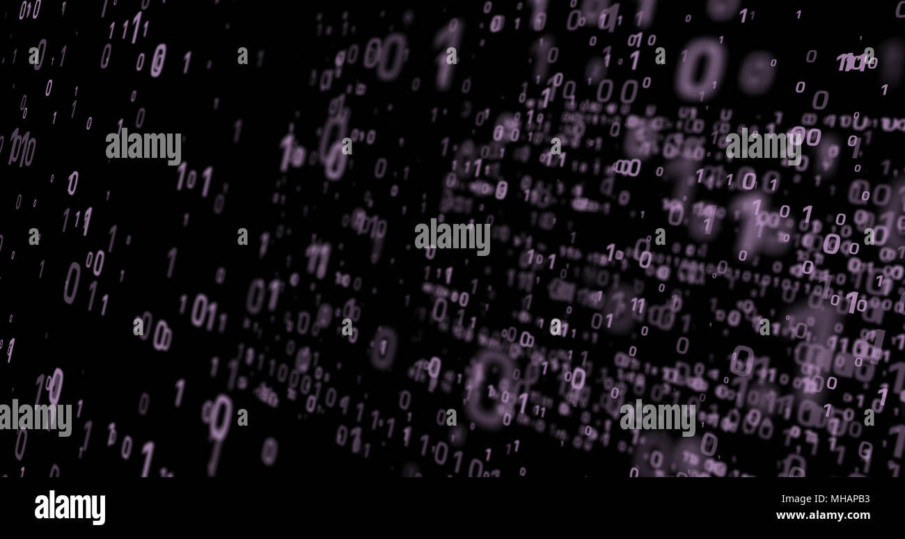 Digital background. Ones and zeros 3d motive. Dynamic digits in ...