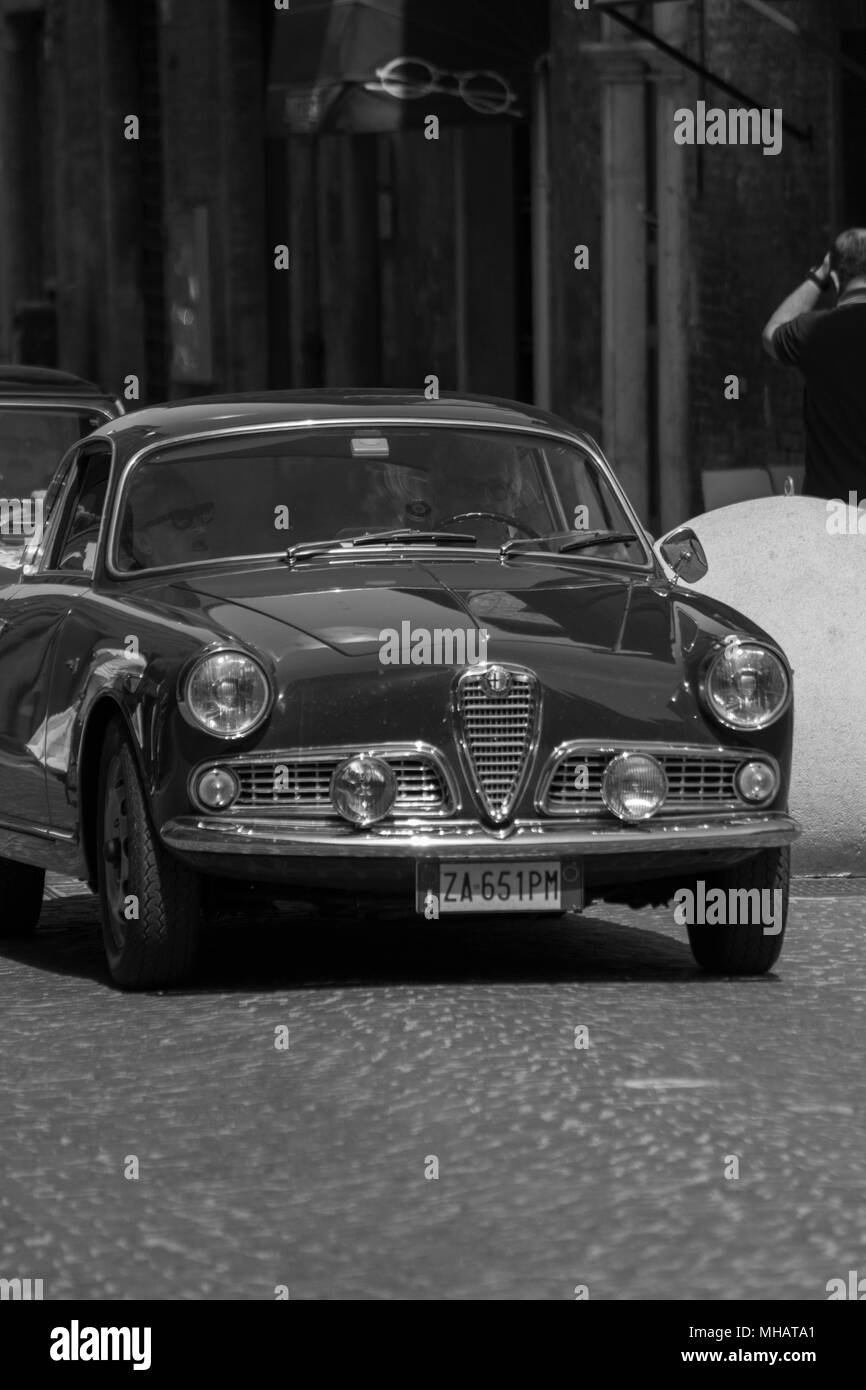 ALFA ROMEO GIULIETTA on an old racing car in rally RAID ADRIATICO 2018 ...