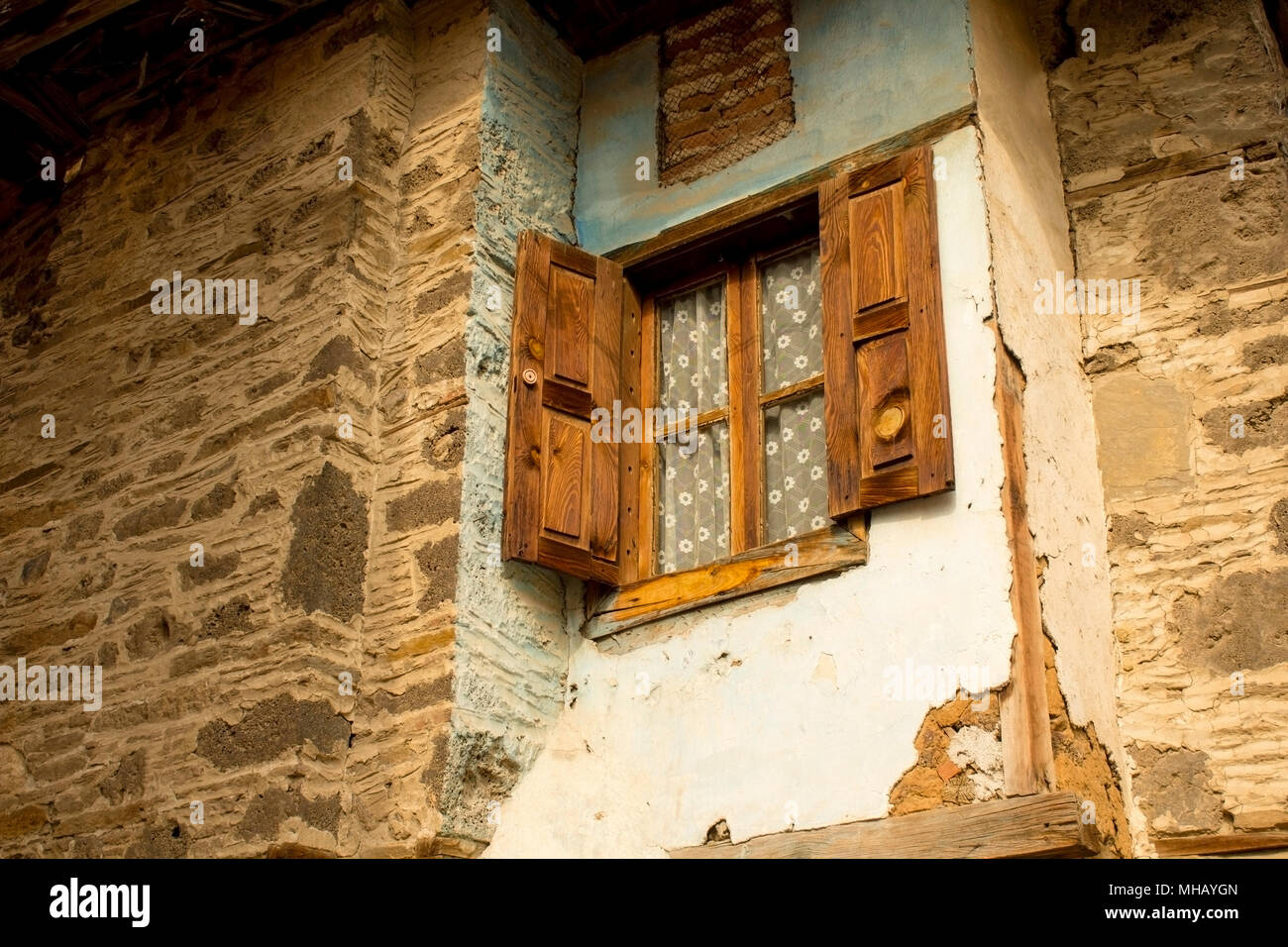 exotic window in village Stock Photo - Alamy