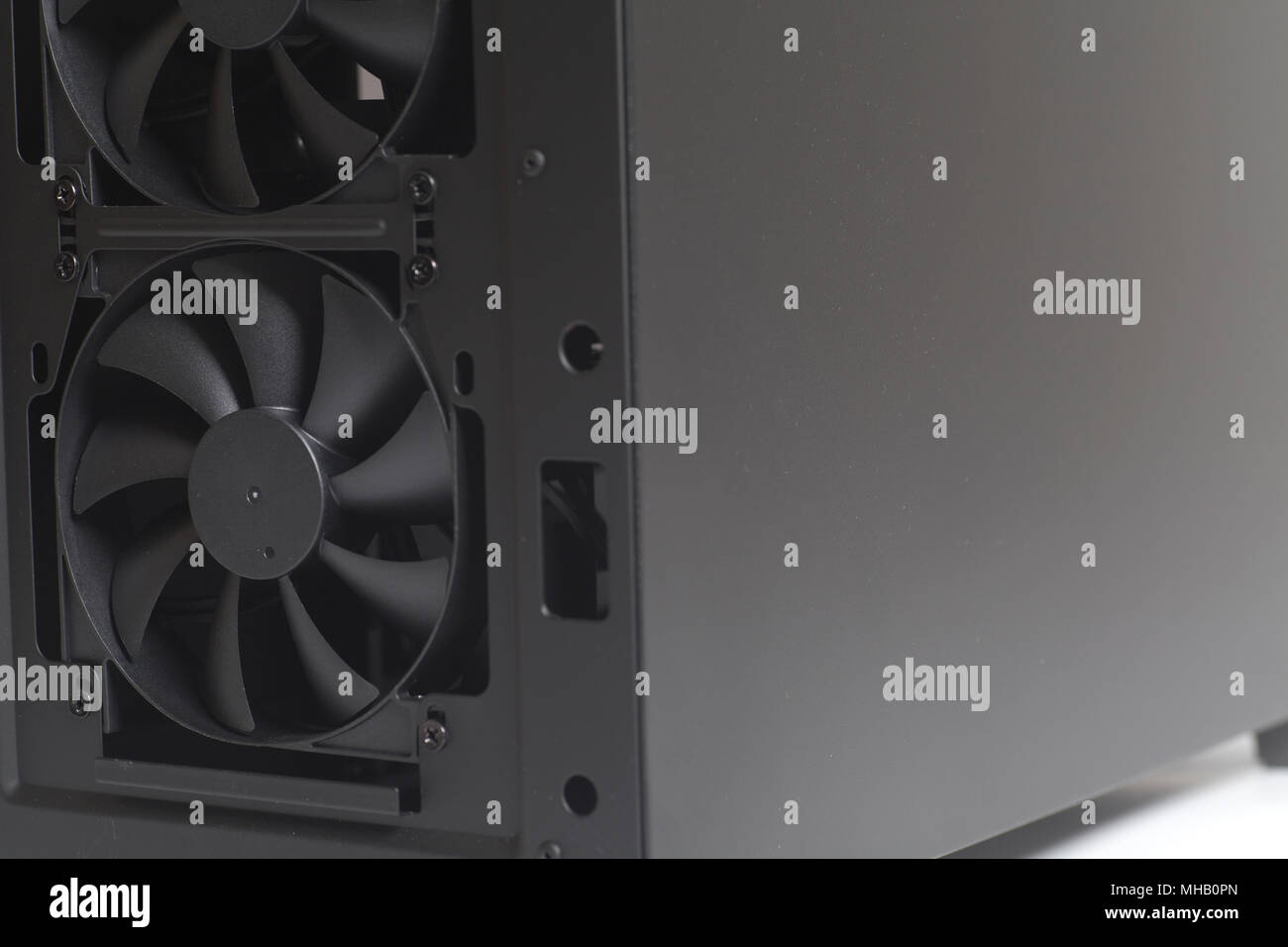 Cooler Fan inside Desktop Computer Case PC close up Stock Photo - Alamy