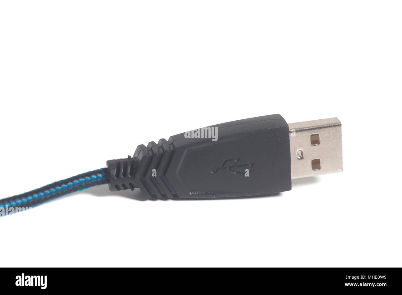 USB cable isolated on a white background Stock Photo - Alamy