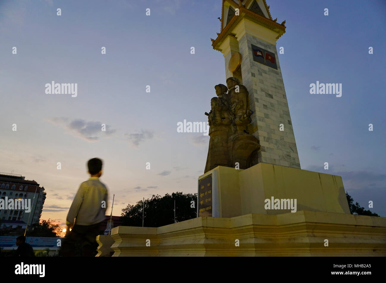 The Cambodia–Vietnam Friendship Monument in Botum Park, Phnom Penh ...