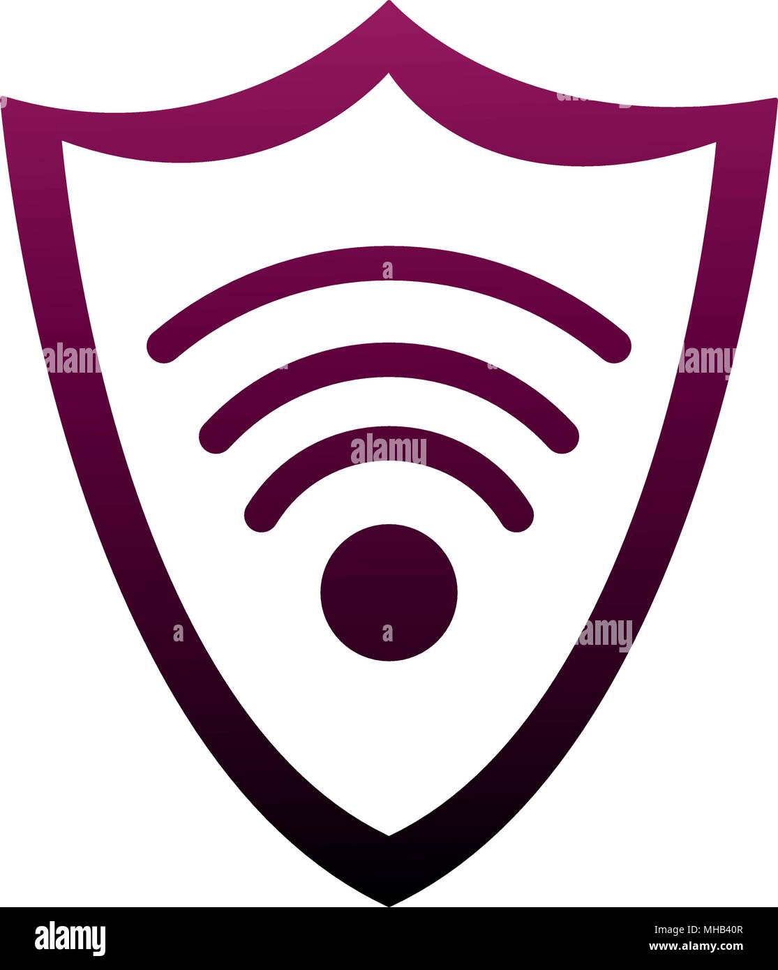 Wi fi shield vector Stock Vector Images - Alamy