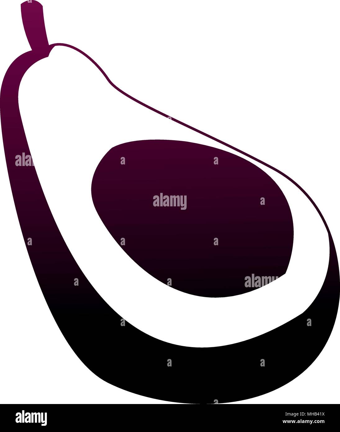 Fresh avocados isolated on Stock Vector Images - Alamy