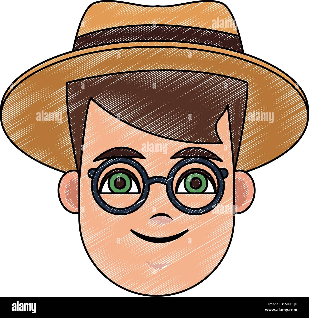 Man face cartoon scribble Stock Vector Image & Art - Alamy