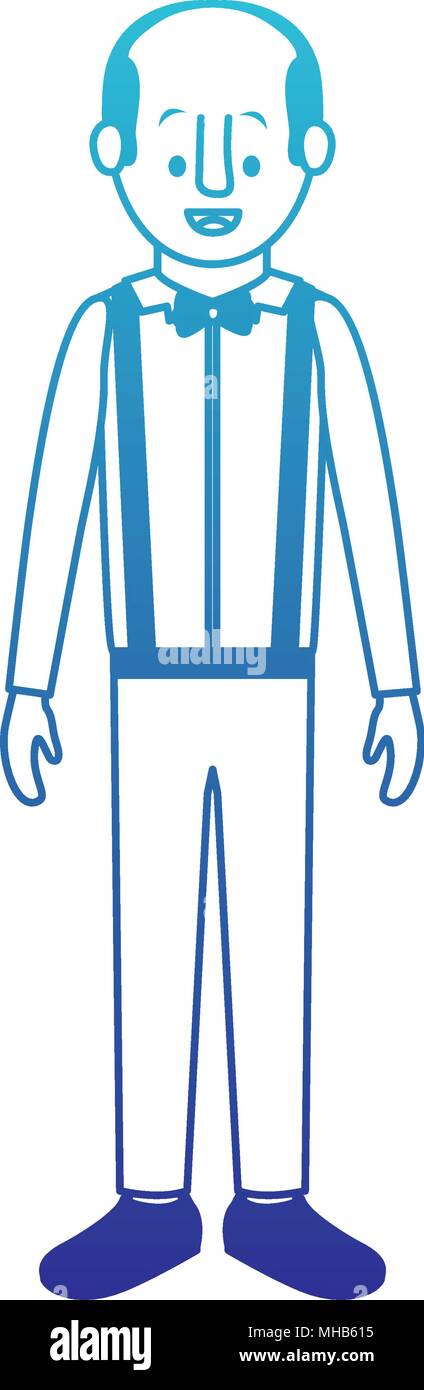 man with old suit with bowtie Stock Vector Image & Art - Alamy