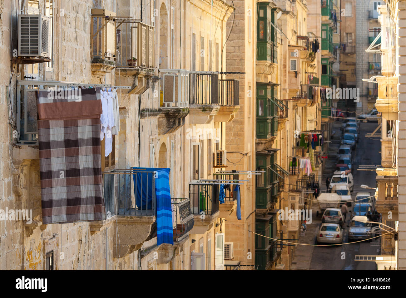 Valletta is well known for its iconic window boxes or Oriel windows ...
