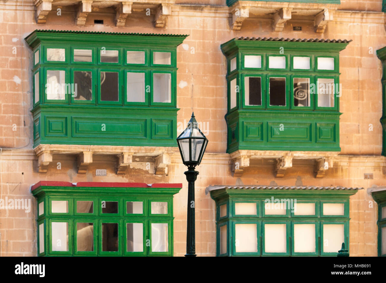 Valletta is well known for its iconic window boxes or Oriel windows ...