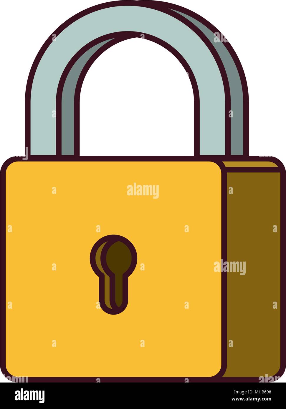 isometric padlock isolated icon Stock Vector Image & Art - Alamy
