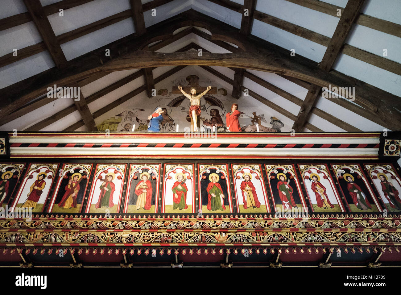 very old welsh church in wales Stock Photo - Alamy