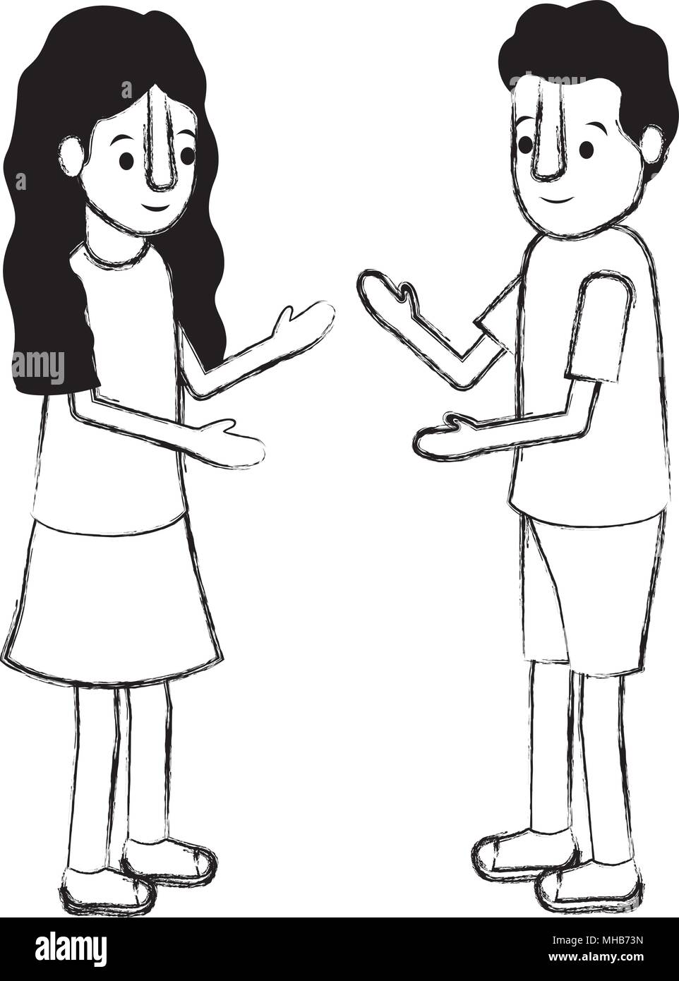 isometric little kids couple character Stock Vector Image & Art - Alamy
