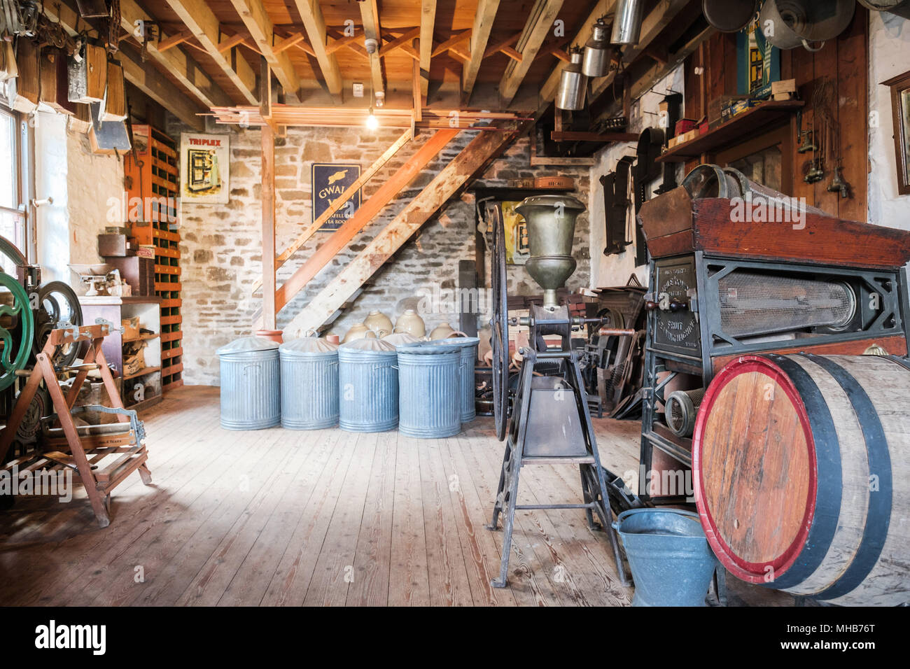 very old store in Wales Uk Stock Photo - Alamy