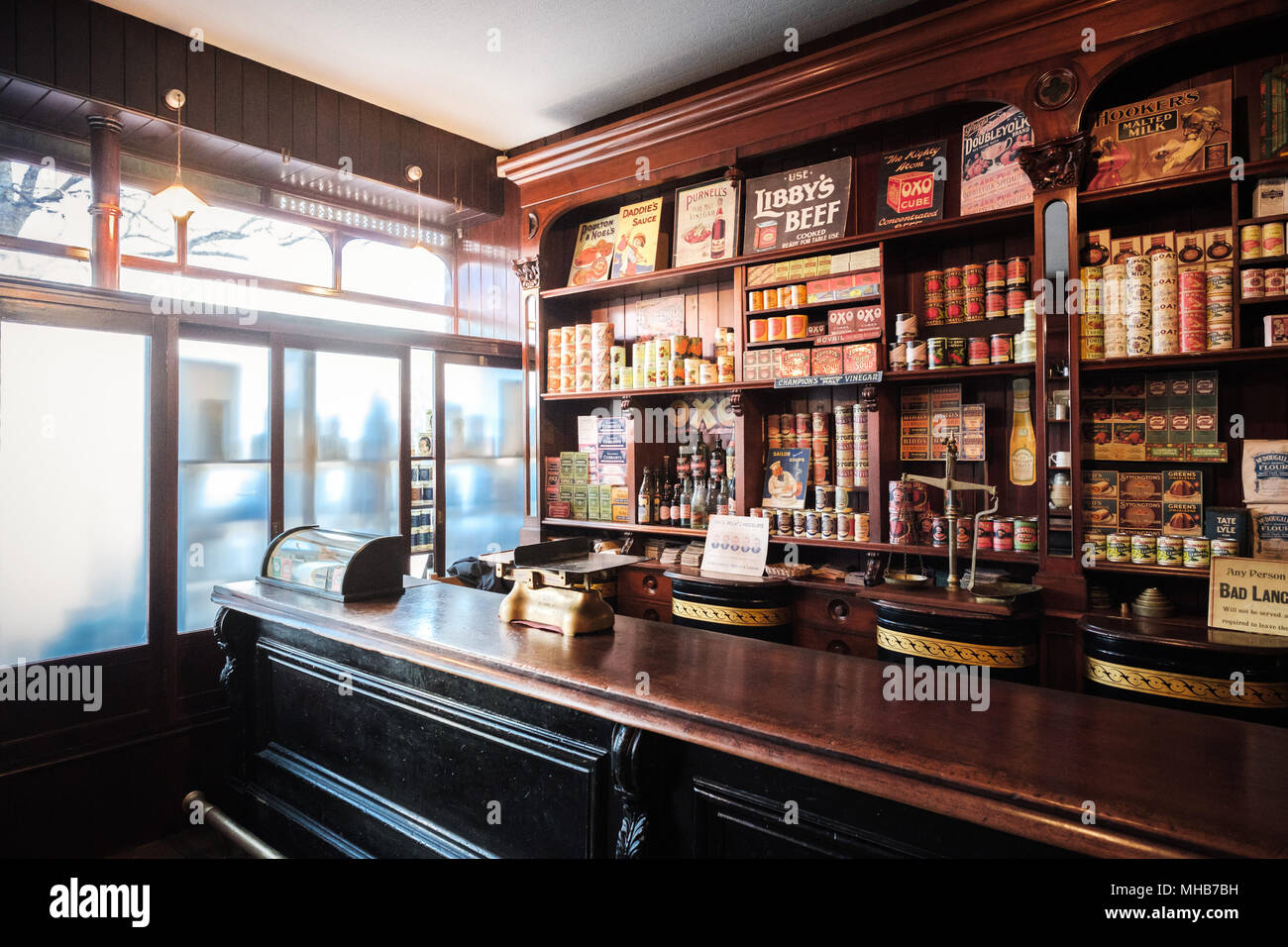 very old store in Wales Uk Stock Photo - Alamy