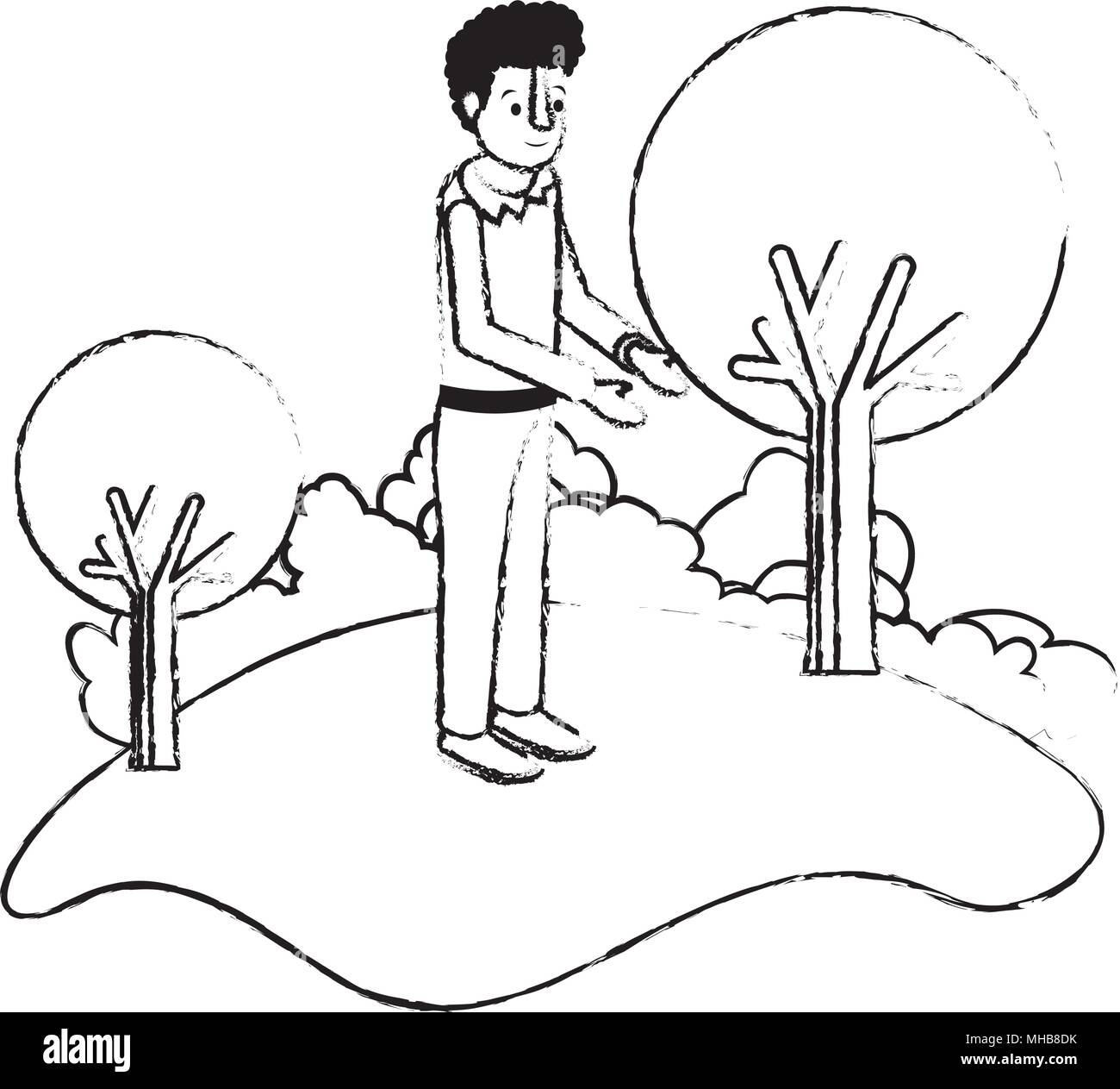 3d Illustration Character Field Stock Vector Images - Alamy