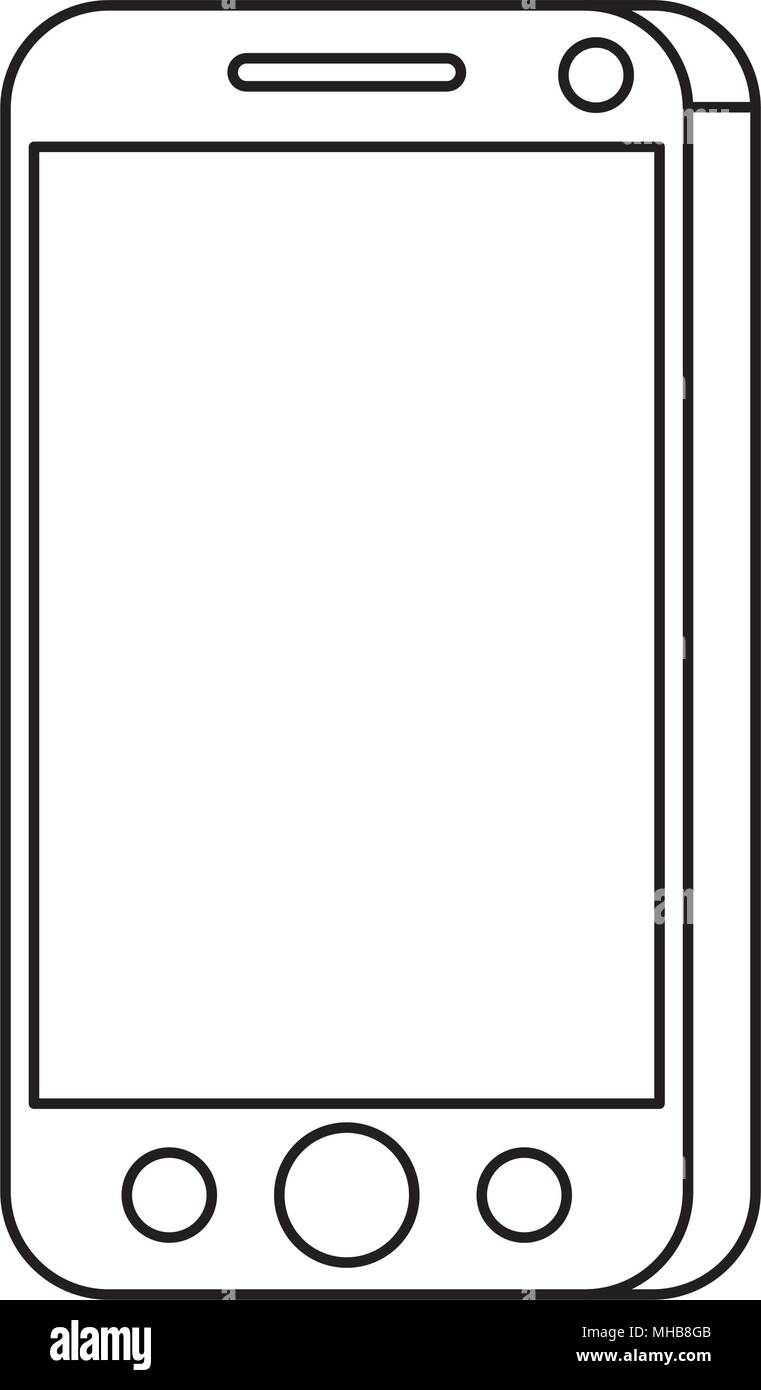 Isometric illustration mobile phone Black and White Stock Photos ...