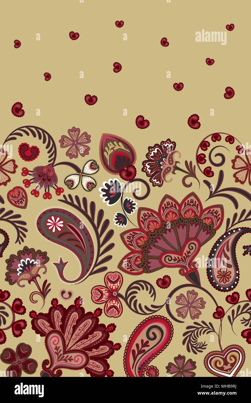 Indian style border hi-res stock photography and images - Alamy