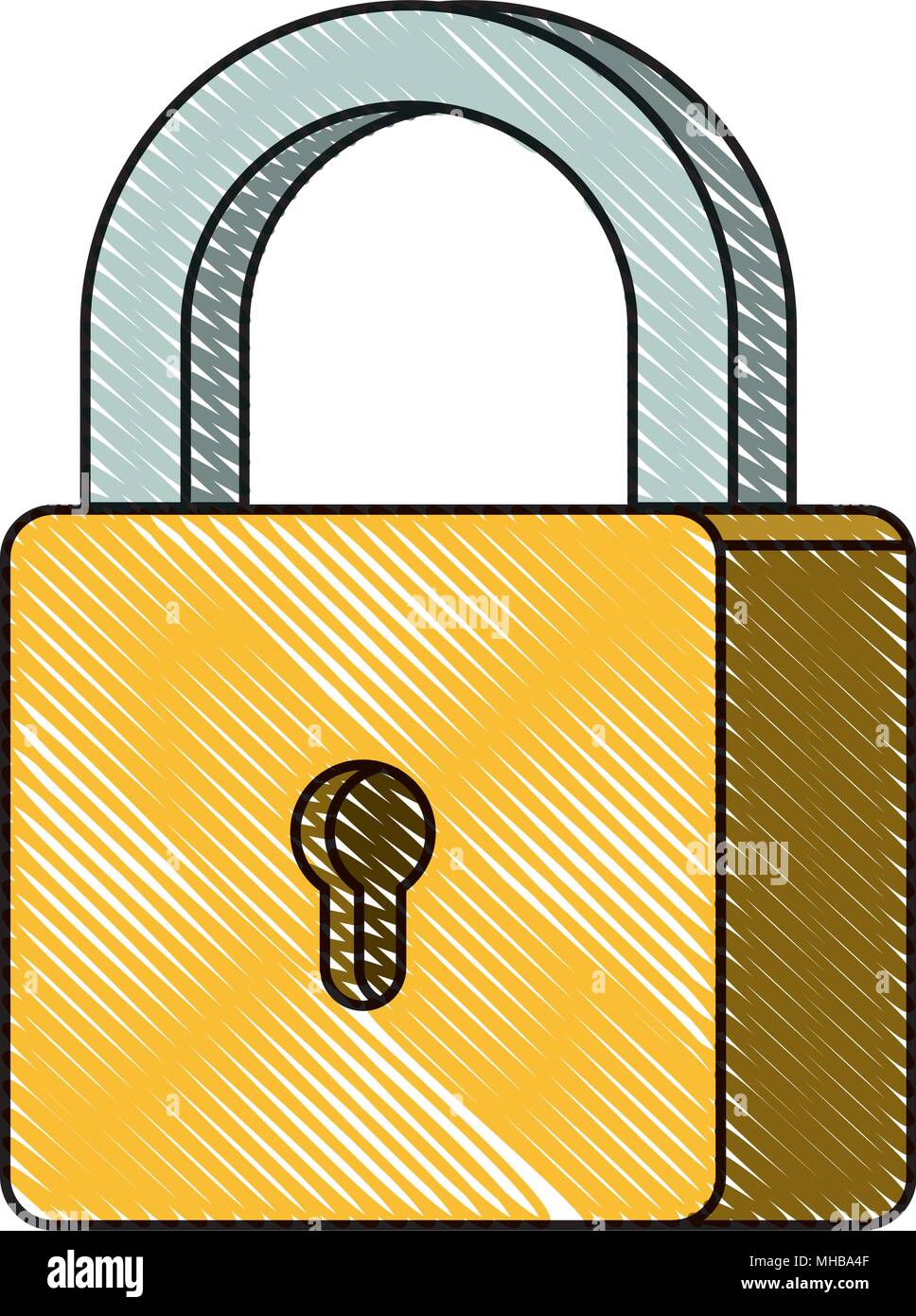 isometric padlock isolated icon Stock Vector Image & Art - Alamy