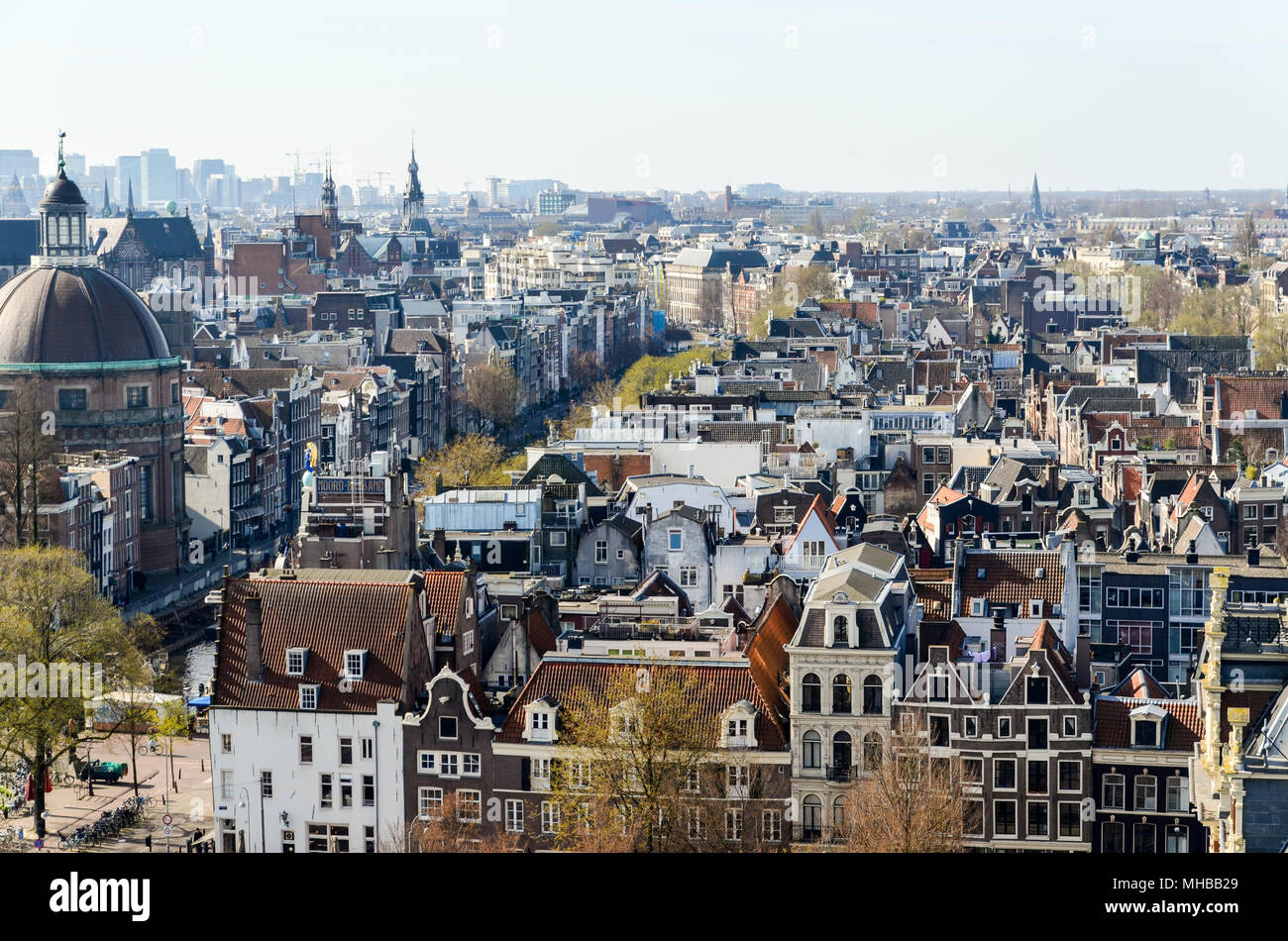 Aerial view of Amsterdam, Netherlands Stock Photo - Alamy