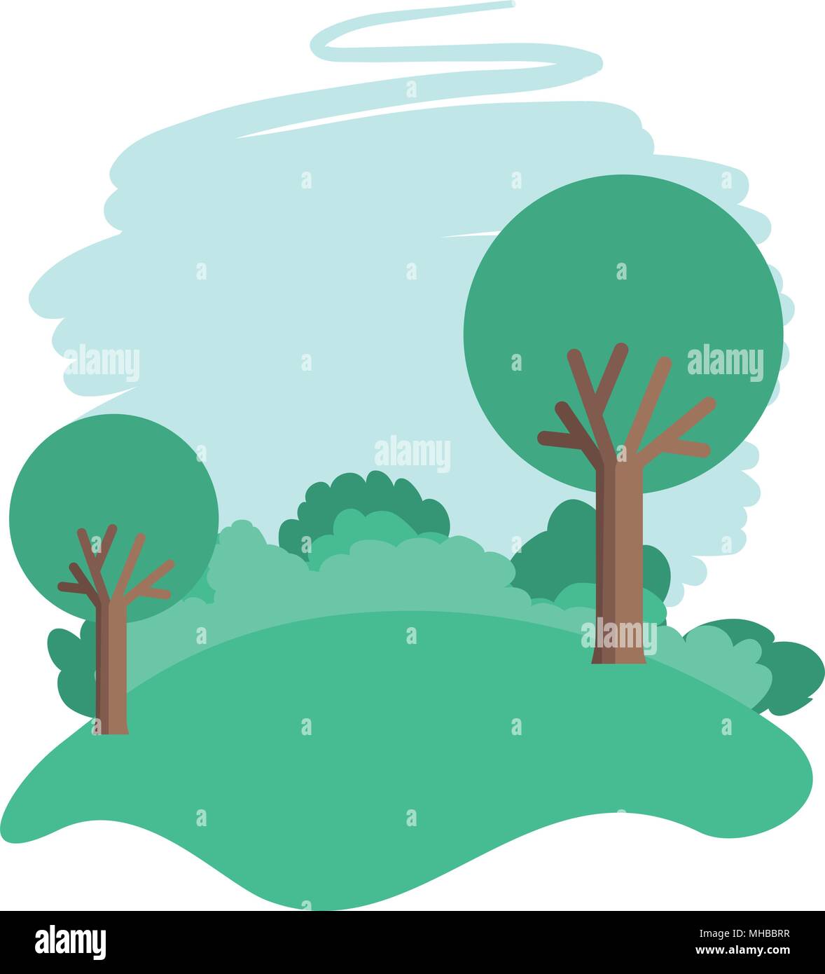 forest field landscape scene Stock Vector Image & Art - Alamy