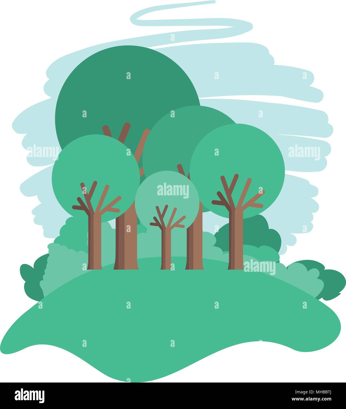 forest field landscape scene Stock Vector Image & Art - Alamy