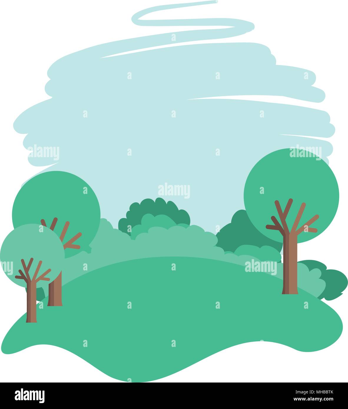 forest field landscape scene Stock Vector Image & Art - Alamy